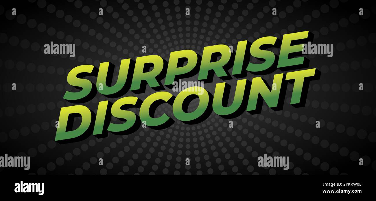 Surprise discount. Text effect design in 3D look for banner or website ...