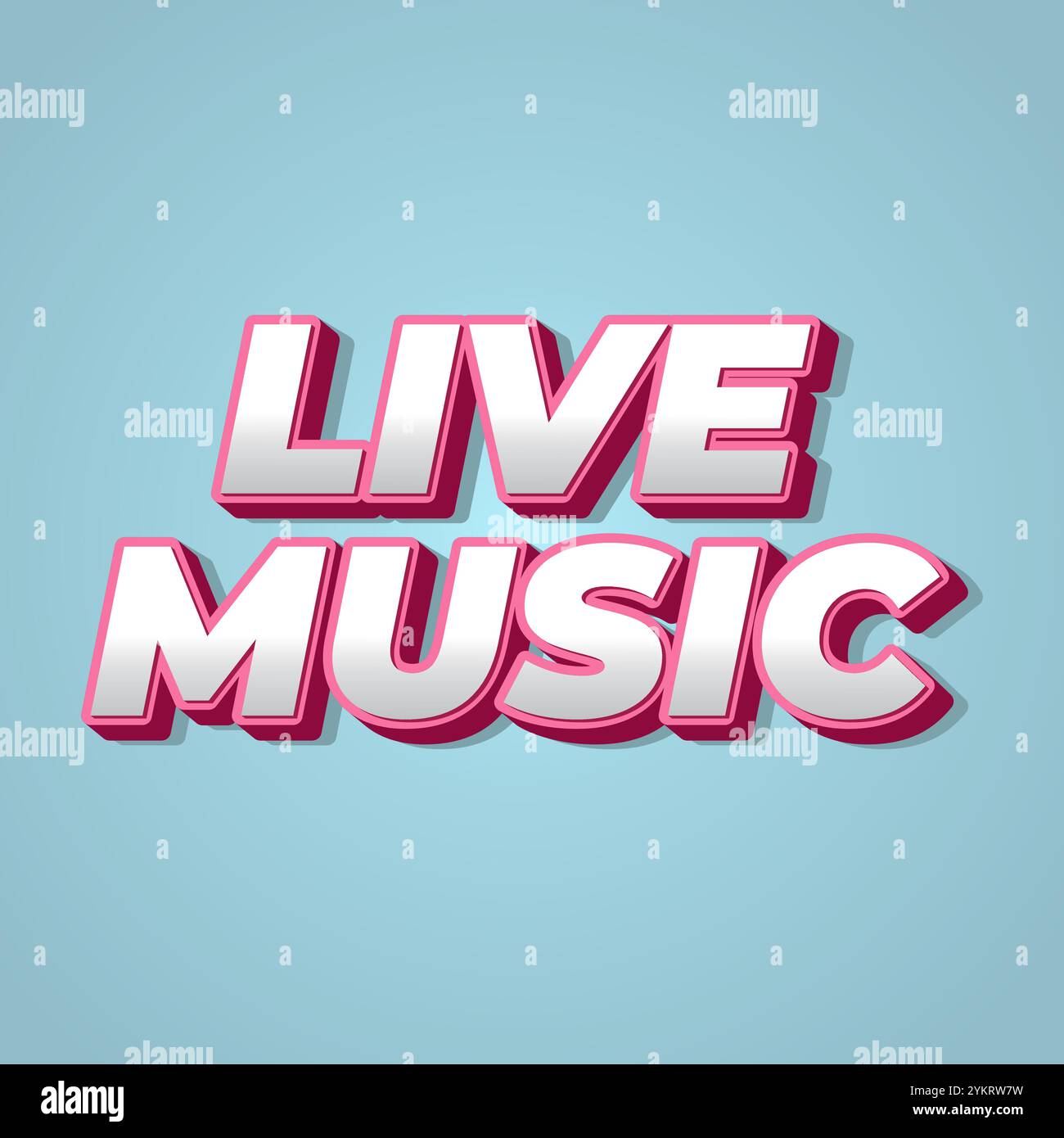 Live music. Text effect design in 3D style for social media marketing ...
