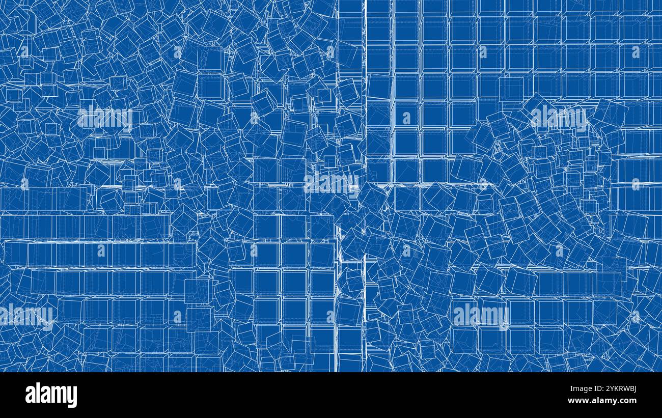 Wireframe Boxes. Sketch style Stock Vector Image & Art - Alamy