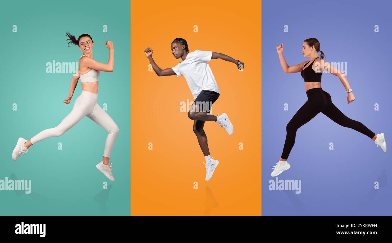 Dynamic running poses hi-res stock photography and images - Alamy