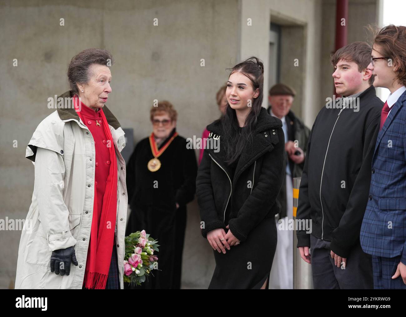 The Princess Royal during the official opening of the Gull Wing Bridge ...