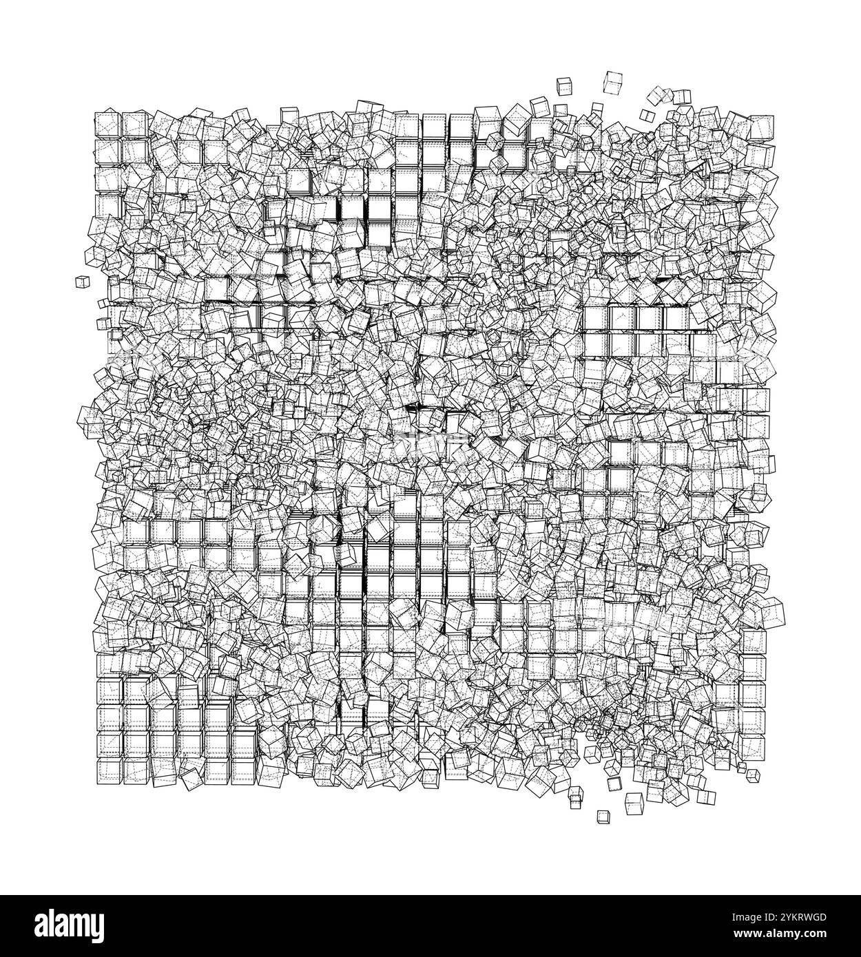 Wireframe Boxes. Sketch style Stock Vector Image & Art - Alamy