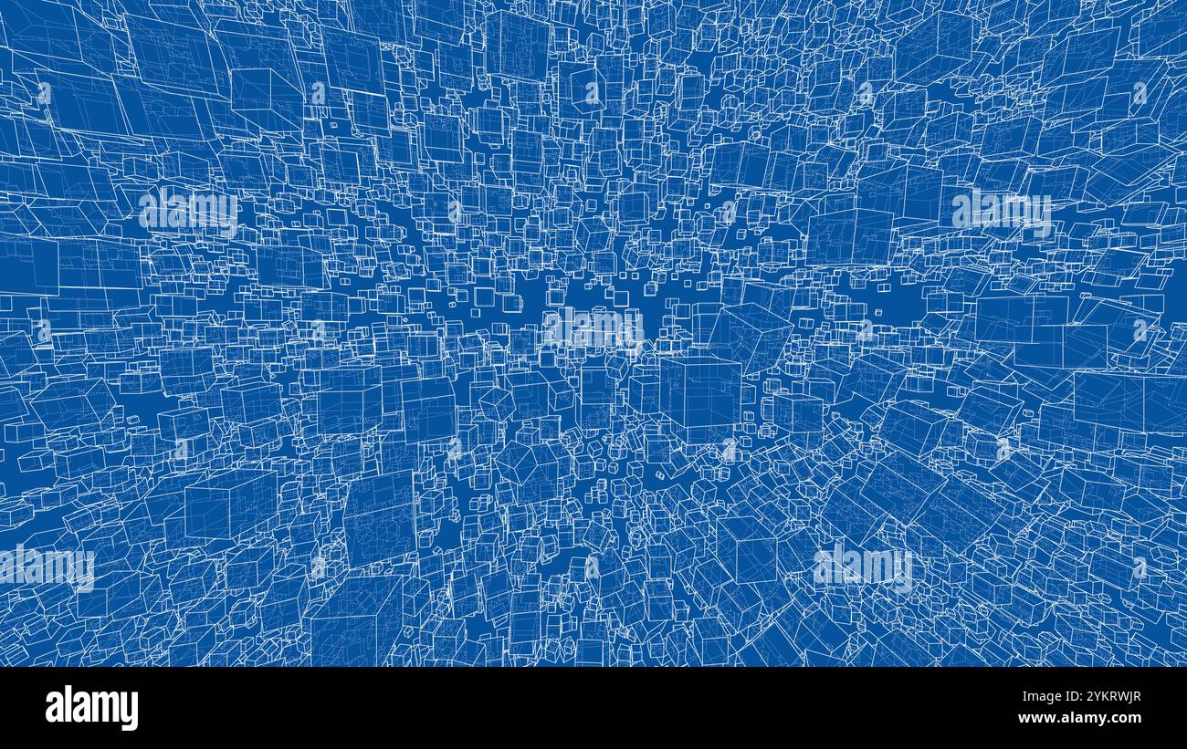 Wireframe Boxes. Sketch style Stock Vector Image & Art - Alamy