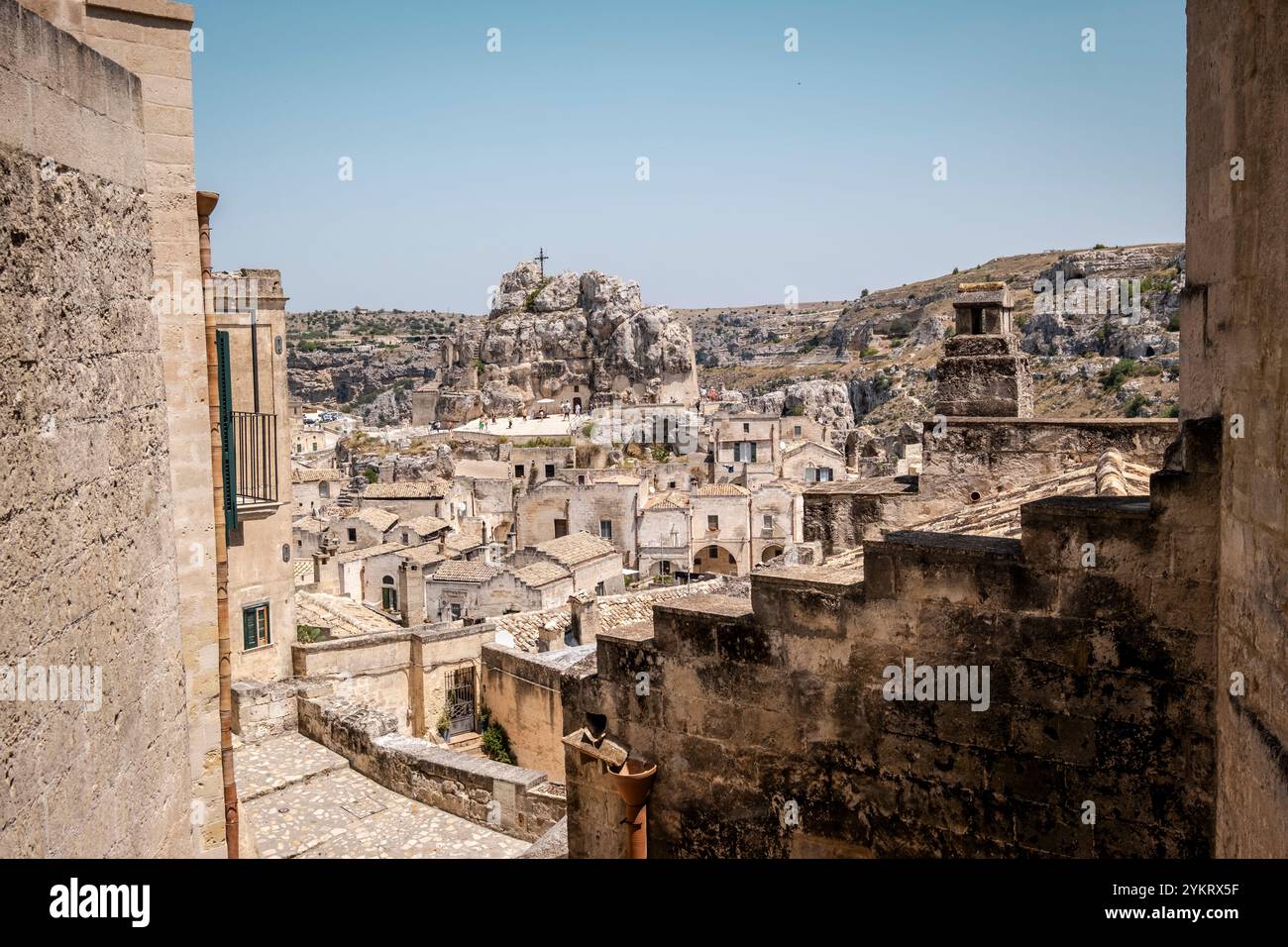 Ancient town of Matera (Sassi di Matera) in a beautiful summer day ...