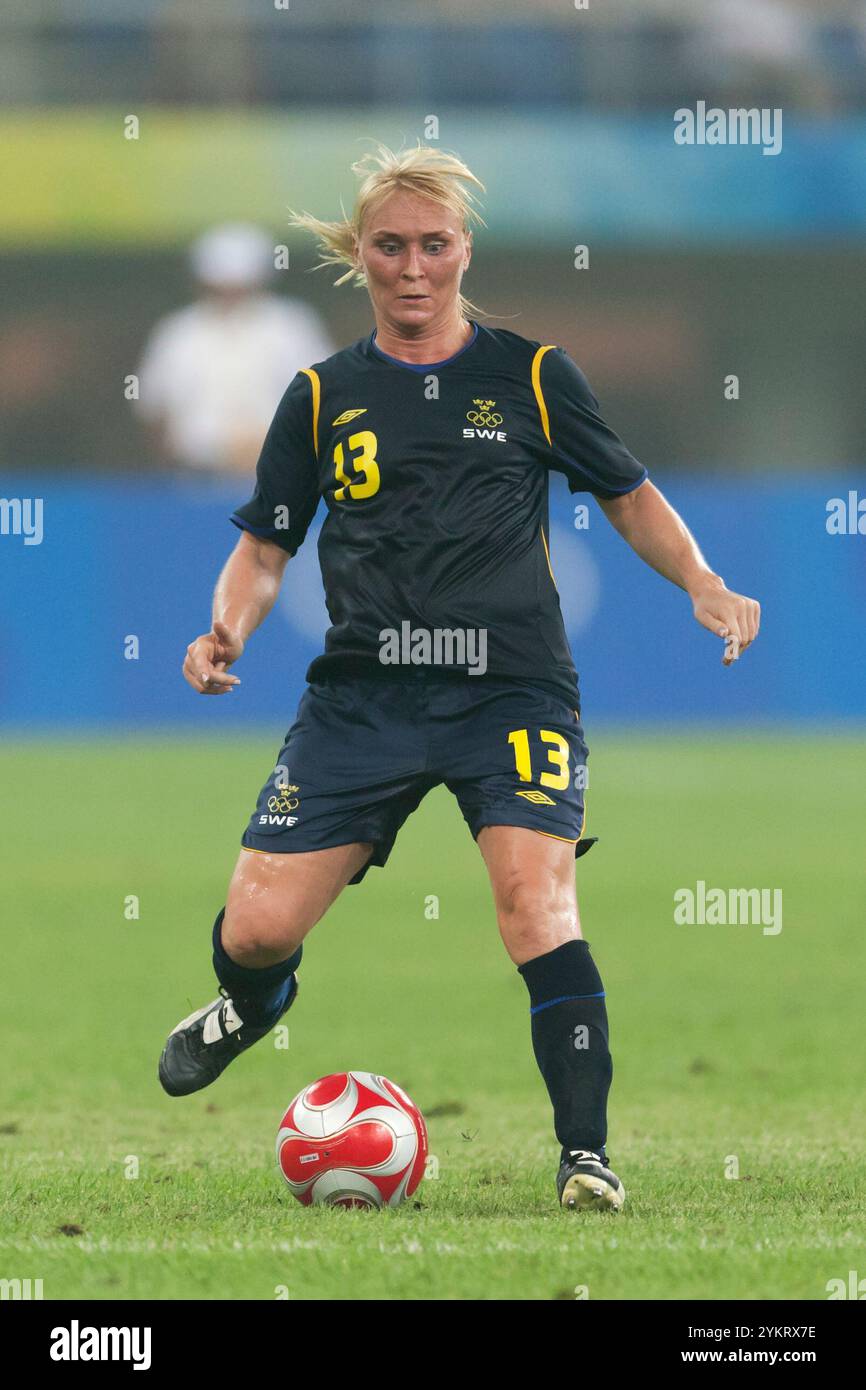 Frida Ostberg of Sweden passes the ball during a Group E match against ...