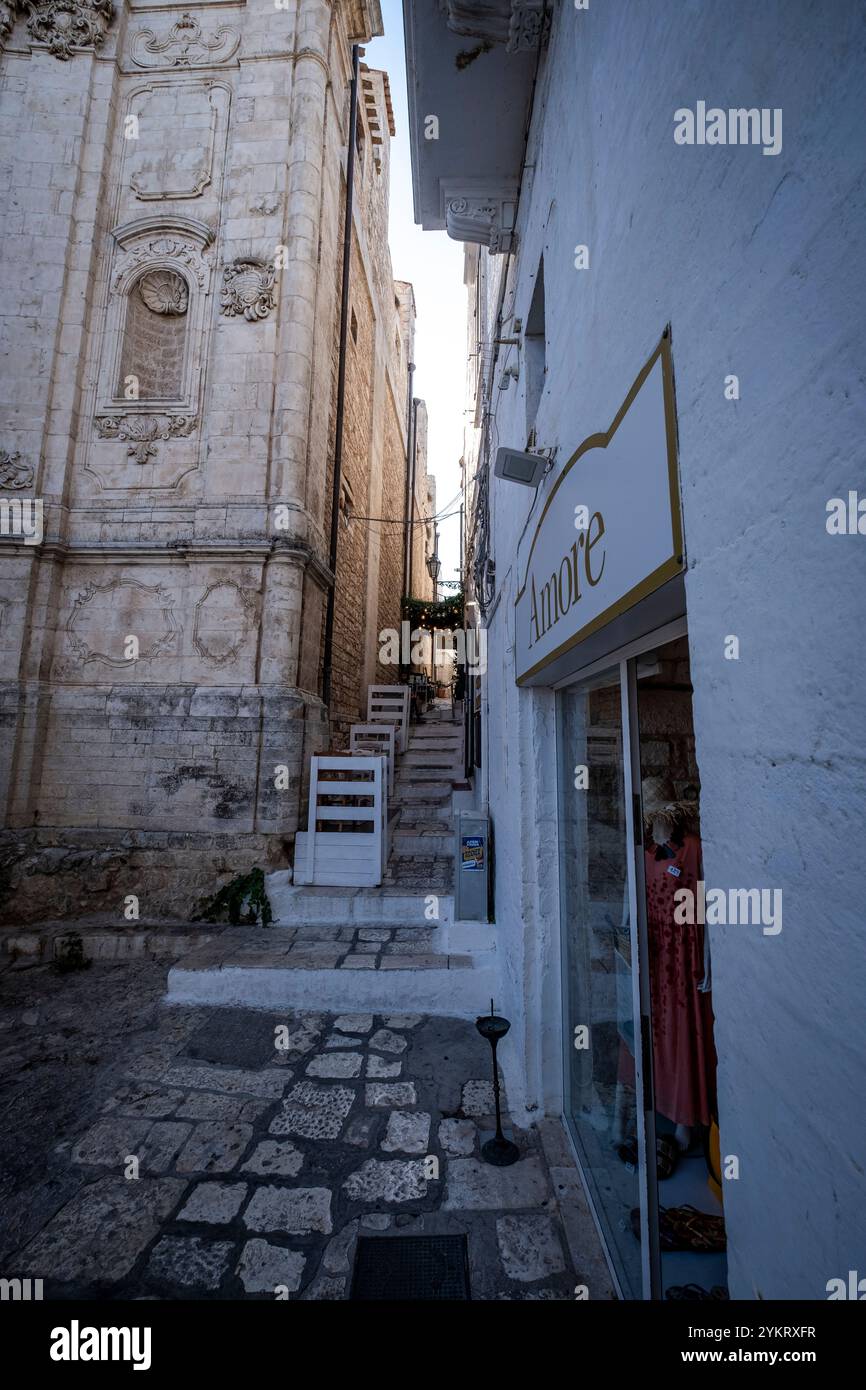 Street scene in center of Ostuni, Italy Stock Photo - Alamy