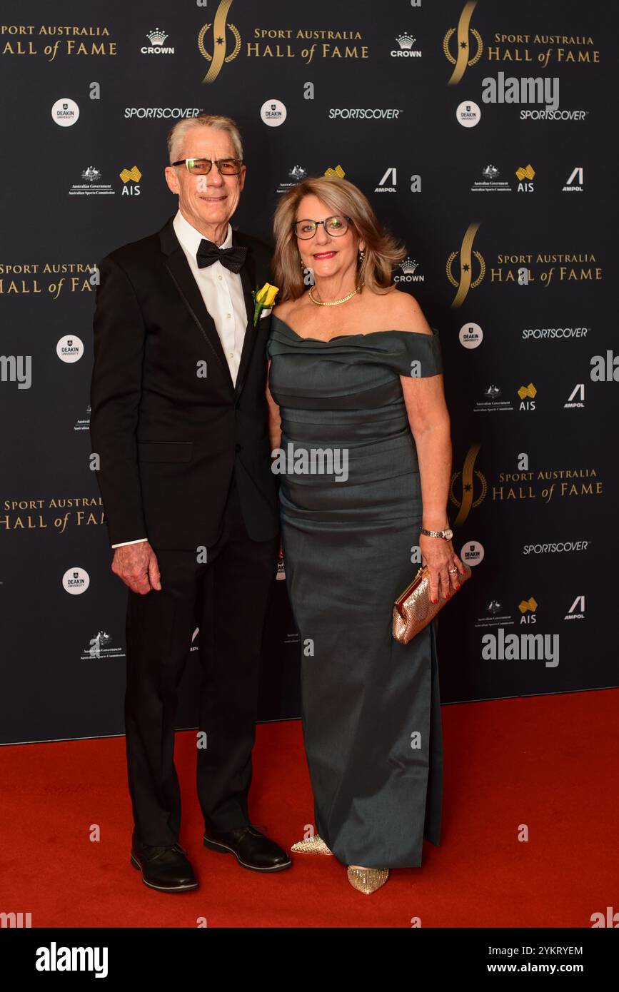 Melbourne, Australia. 18th Nov, 2024. Squash legend Geoff Hunt with his ...