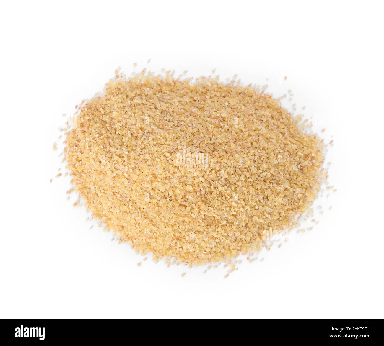 Pile of raw wheat groats isolated on white, above view Stock Photo - Alamy