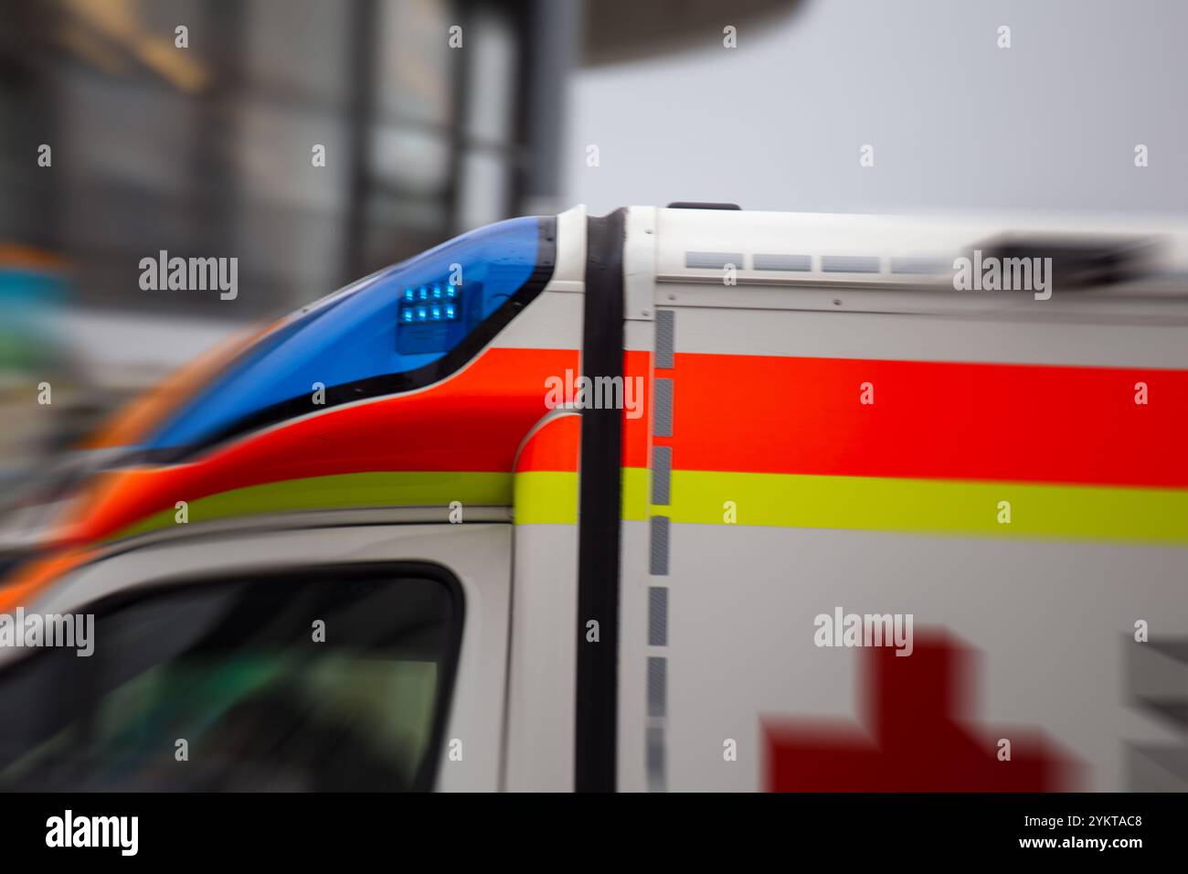 German Red Cross rescue vehicle on its way to the scene Stock Photo - Alamy