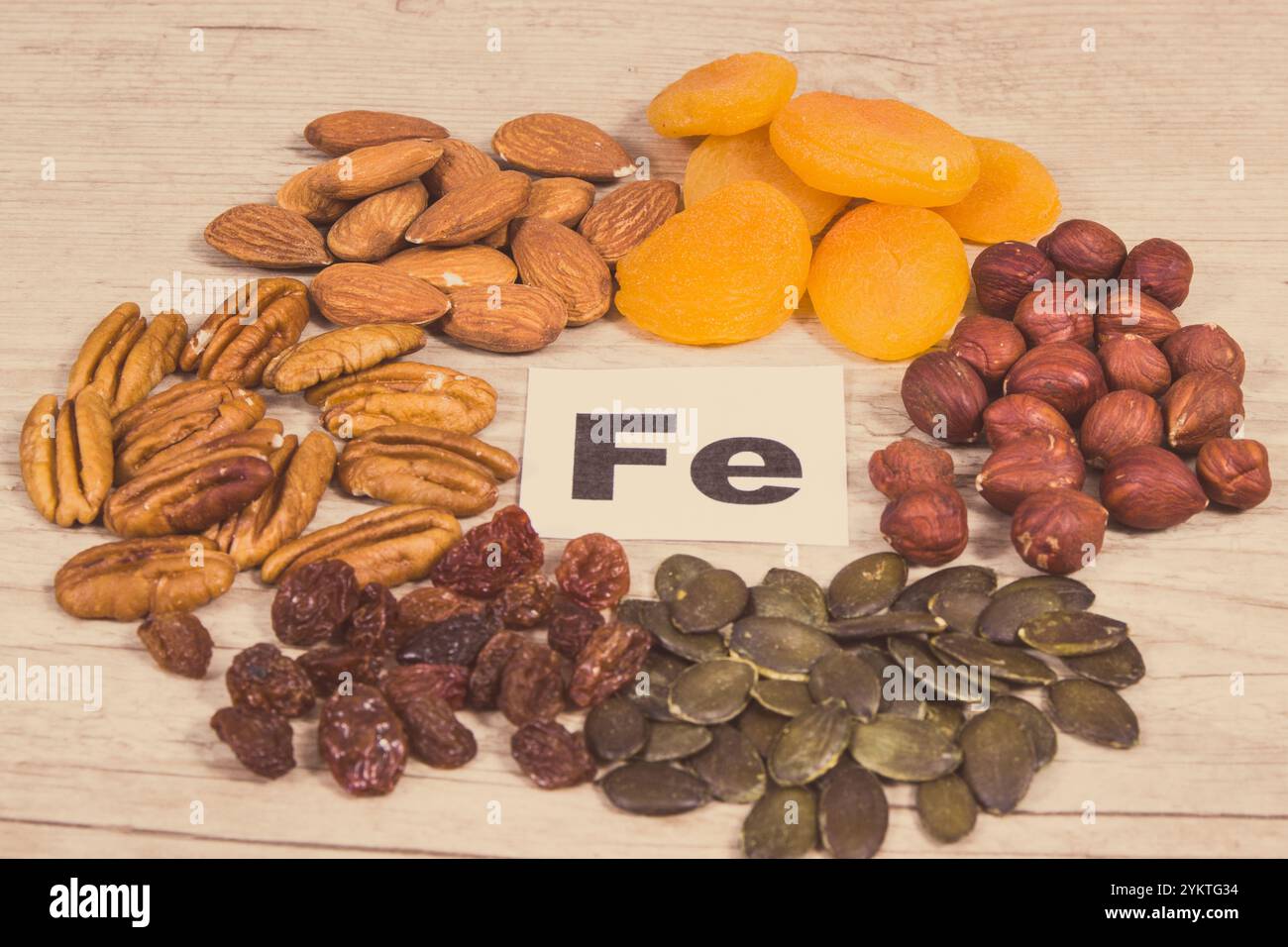 Healthy nutritious ingredients as source iron, vitamins and minerals ...