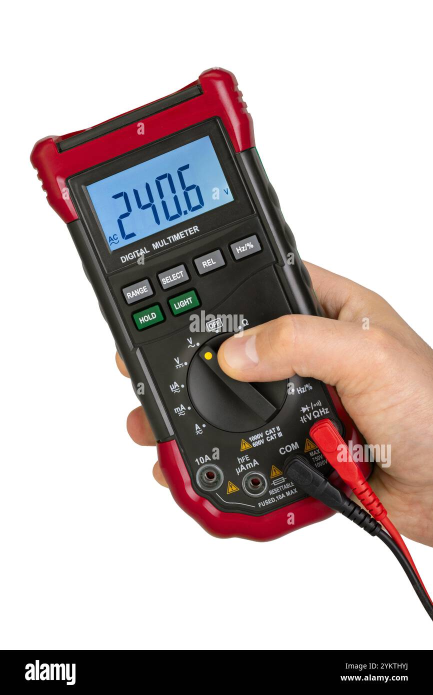 Hand adjusting multimeter hi-res stock photography and images - Alamy