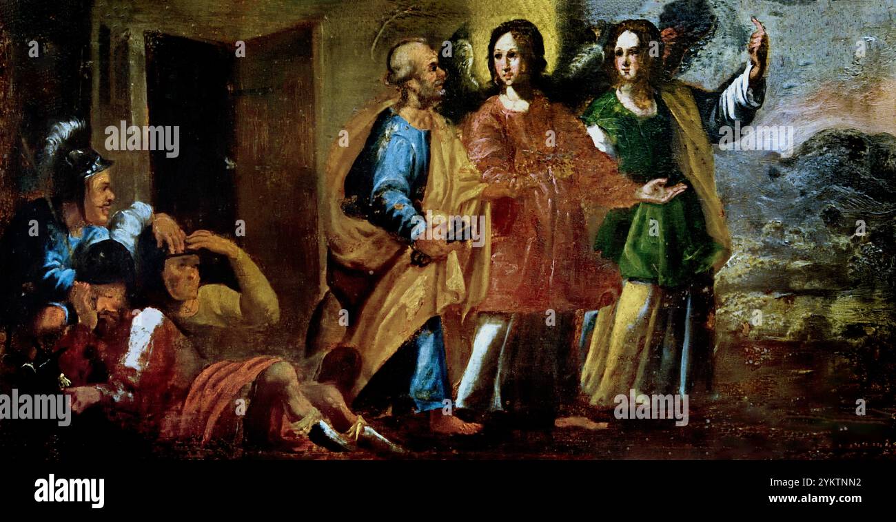 Deliverance of Saint Peter by Antoni Rovira (1599-1634) and Pau Torrent ...