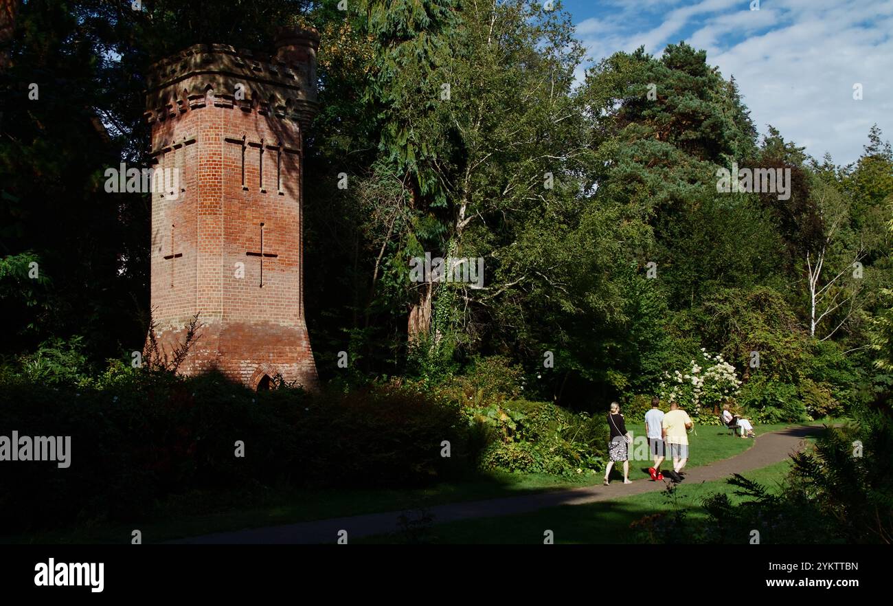 People Walking On A Path In Bournemouth Upper Gardens Past The Gothic ...