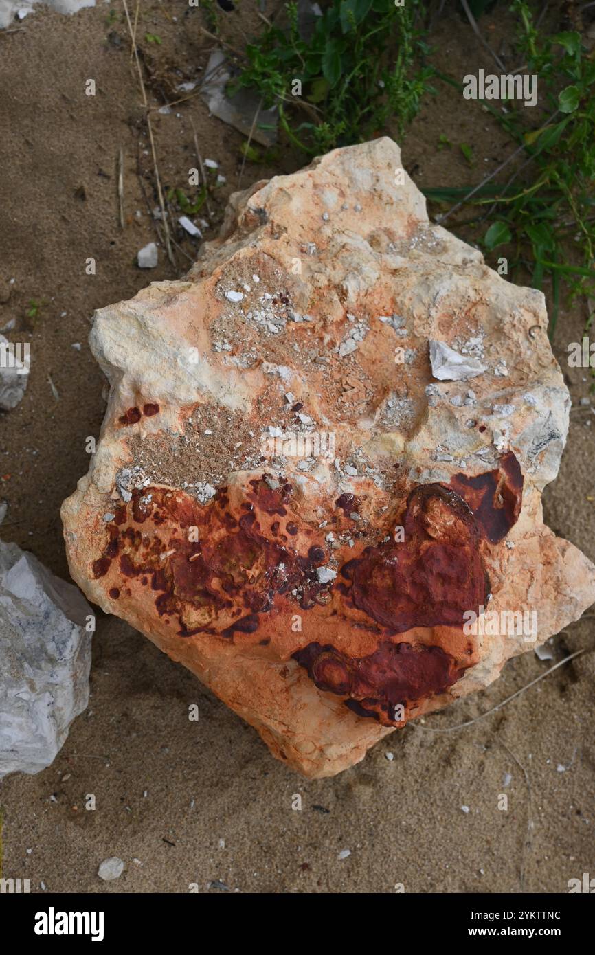 Red iron stained chalk hi-res stock photography and images - Alamy