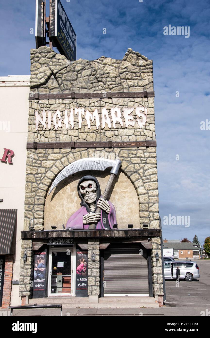 Nightmares haunted house on Victoria Avenue in Clifton Hill, Niagara ...