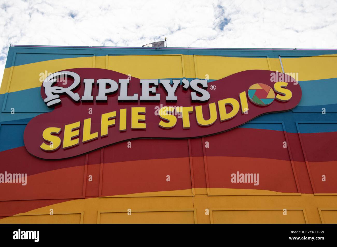 Ripley's Selfie Studios sign on Clifton Hill in Niagara Falls, Ontario ...