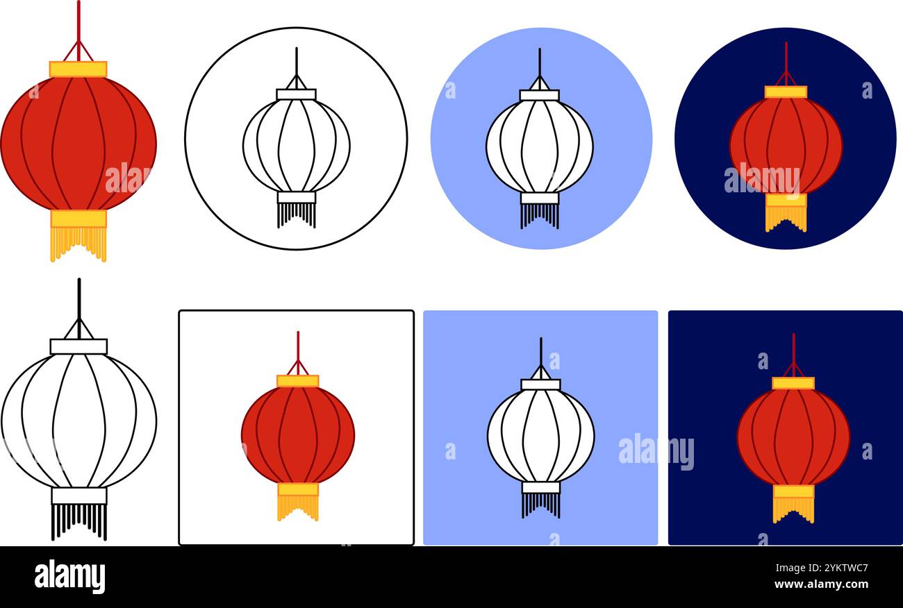 simple minimalist japanese chinese red lantern logo. Vector graphic ...