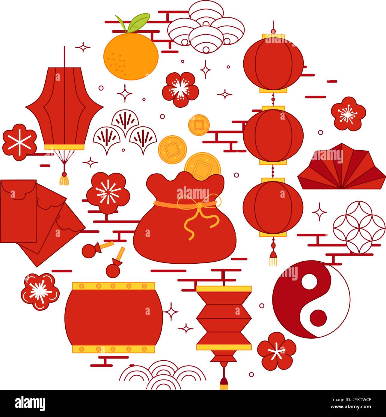 Artistic round composition Stock Vector Images - Alamy