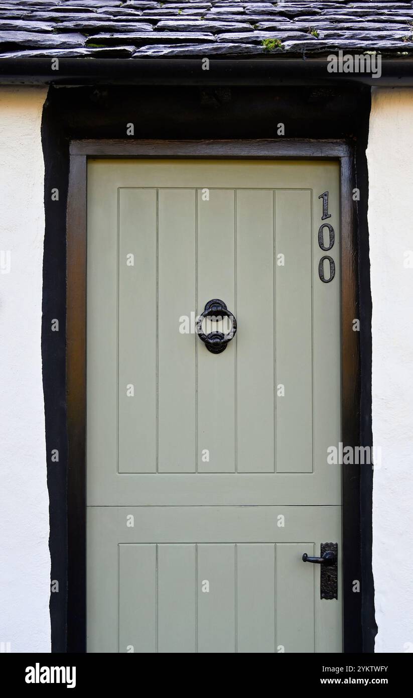 House number (detail). 100 Captain French Lane, Kendal, Cumbria ...