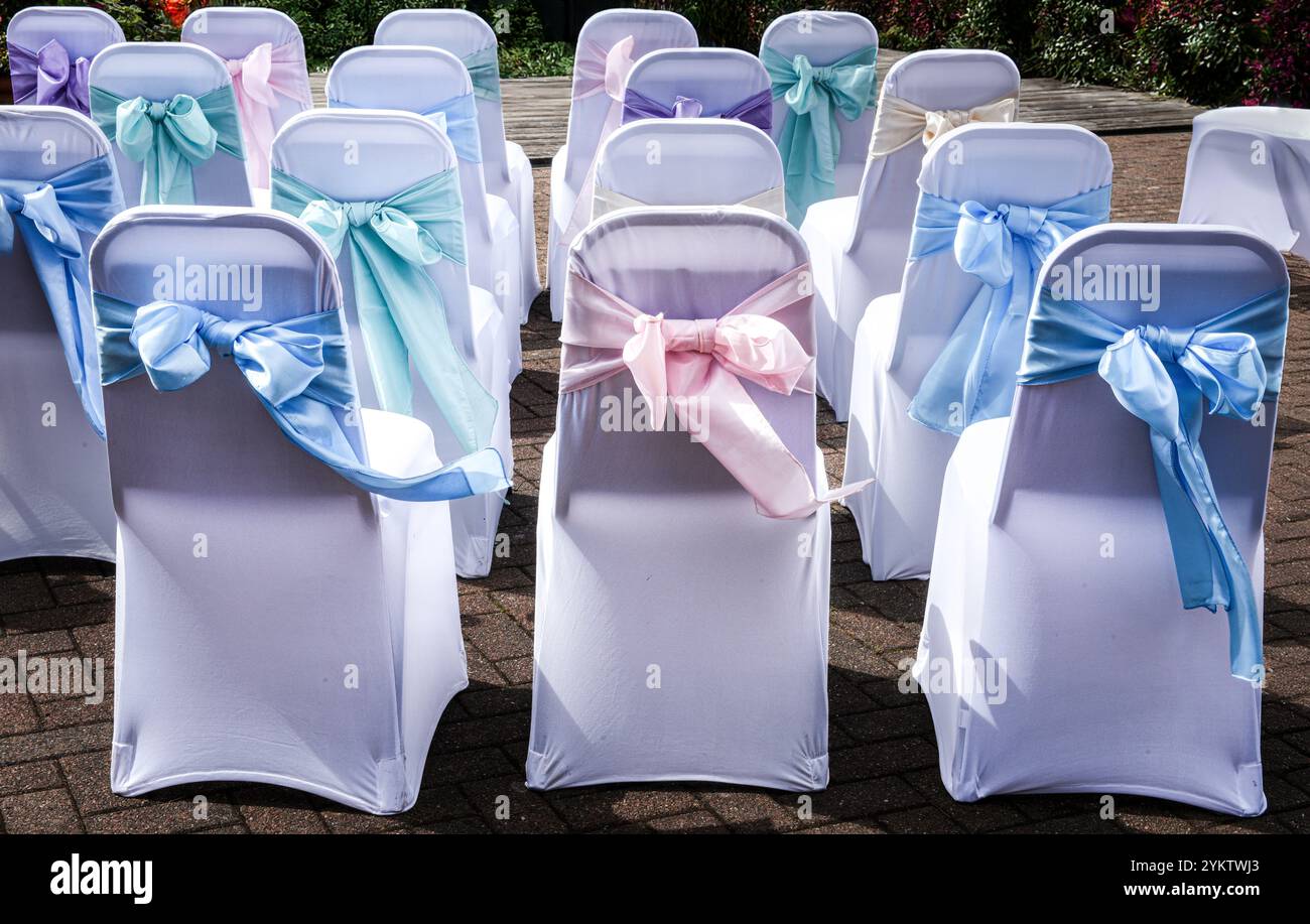 Open air wedding ceremony with chairs hi-res stock photography and ...