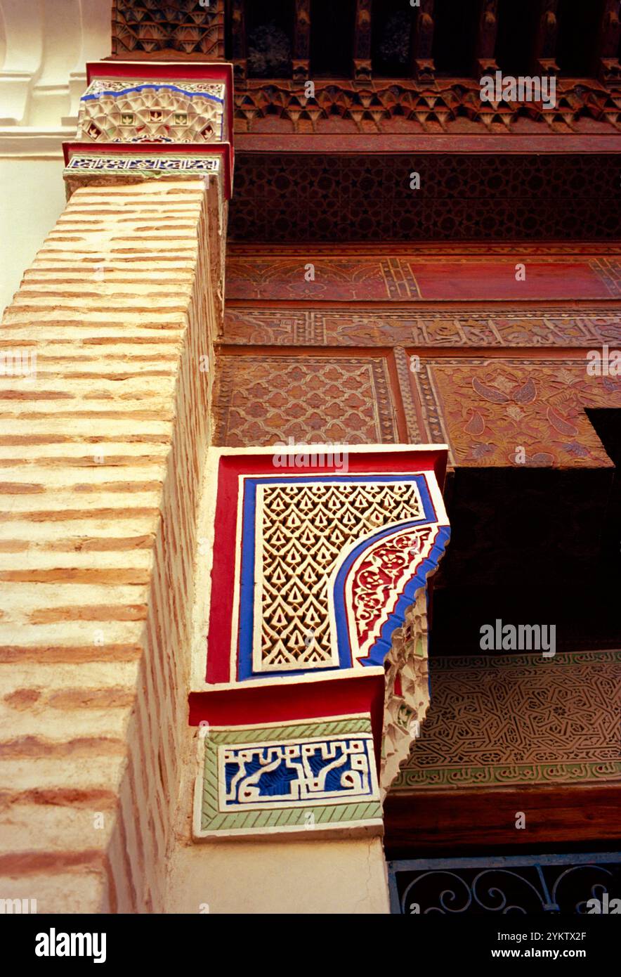 Beautiful ancient moorish architecture and design in the Mouassine ...