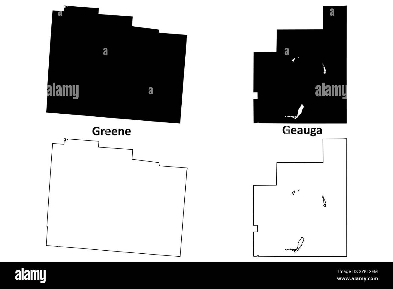 Greene and Geauga County, Ohio State (U.S. county, United States of ...