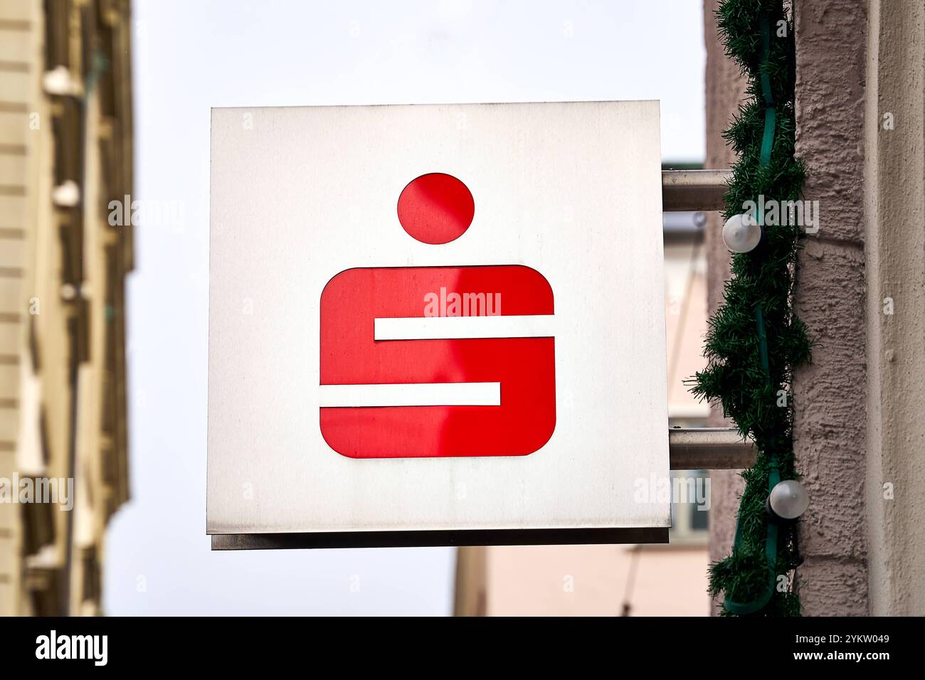 Augsburg, Bavaria, Germany - November 18, 2024: Sparkasse logo on the ...