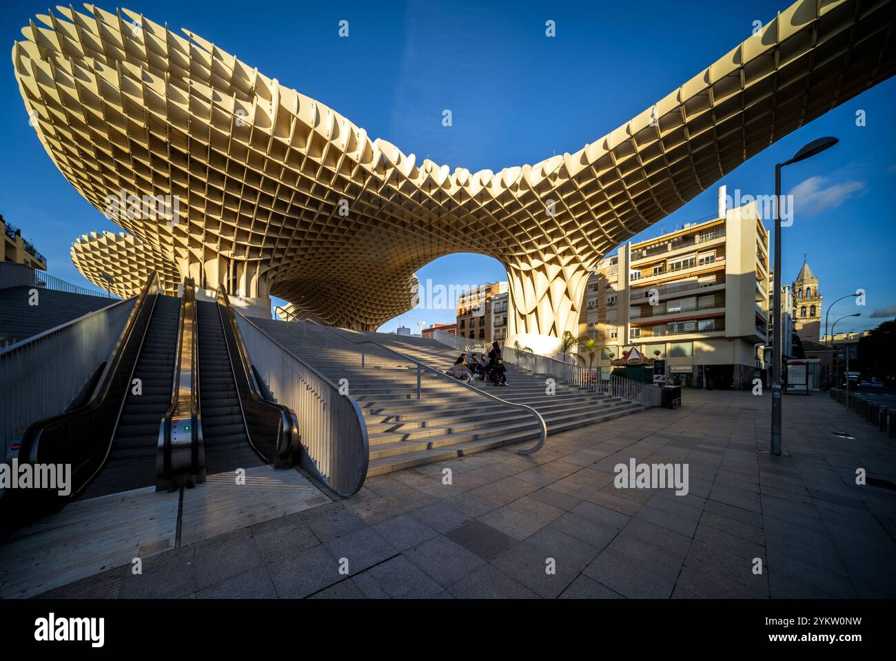 Seville, Spain, Jan 28 2021, Captivating view of Las Setas, a modern ...
