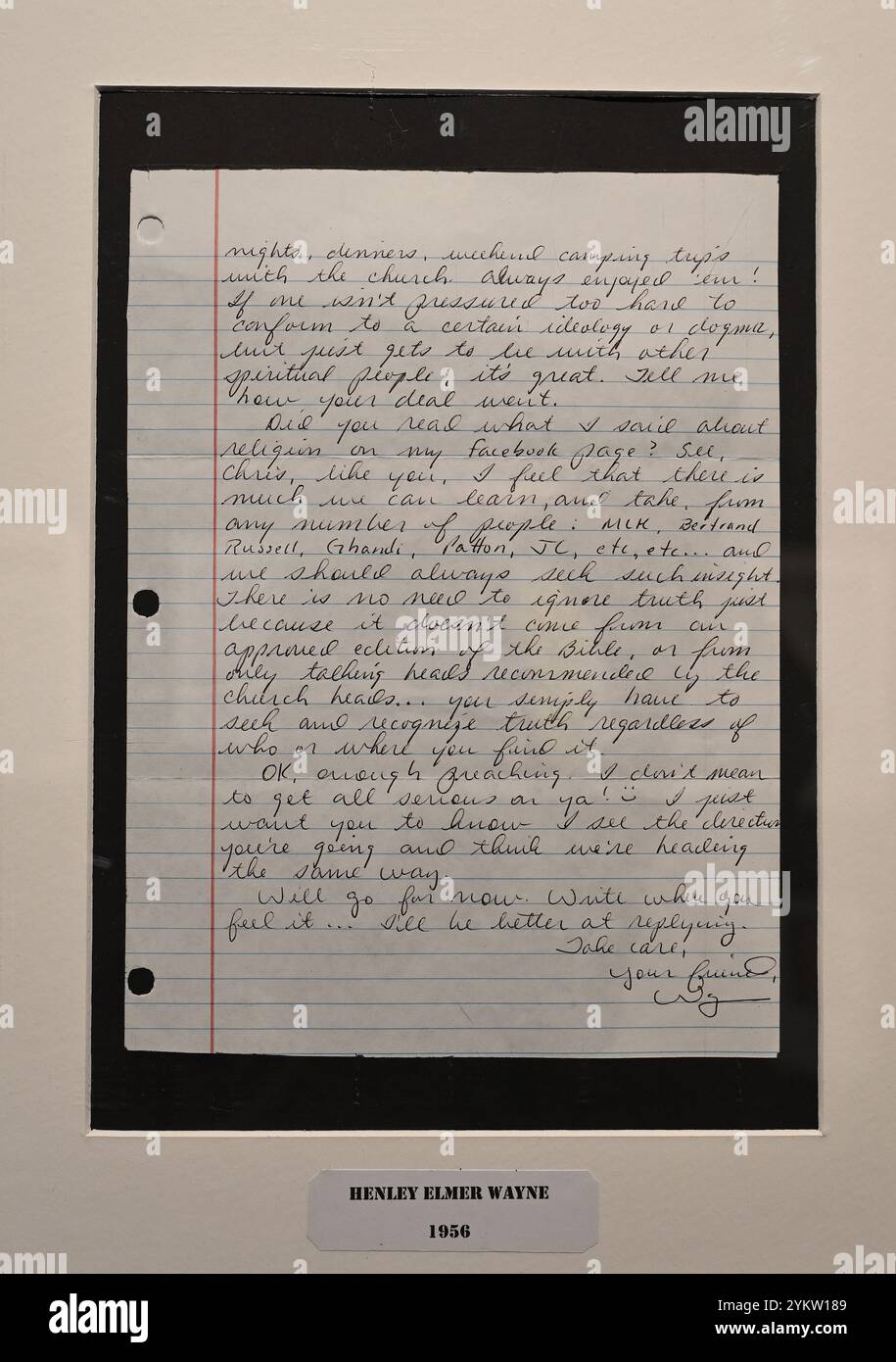 A letter from the serial killer Elmer Wayne Henley Stock Photo - Alamy