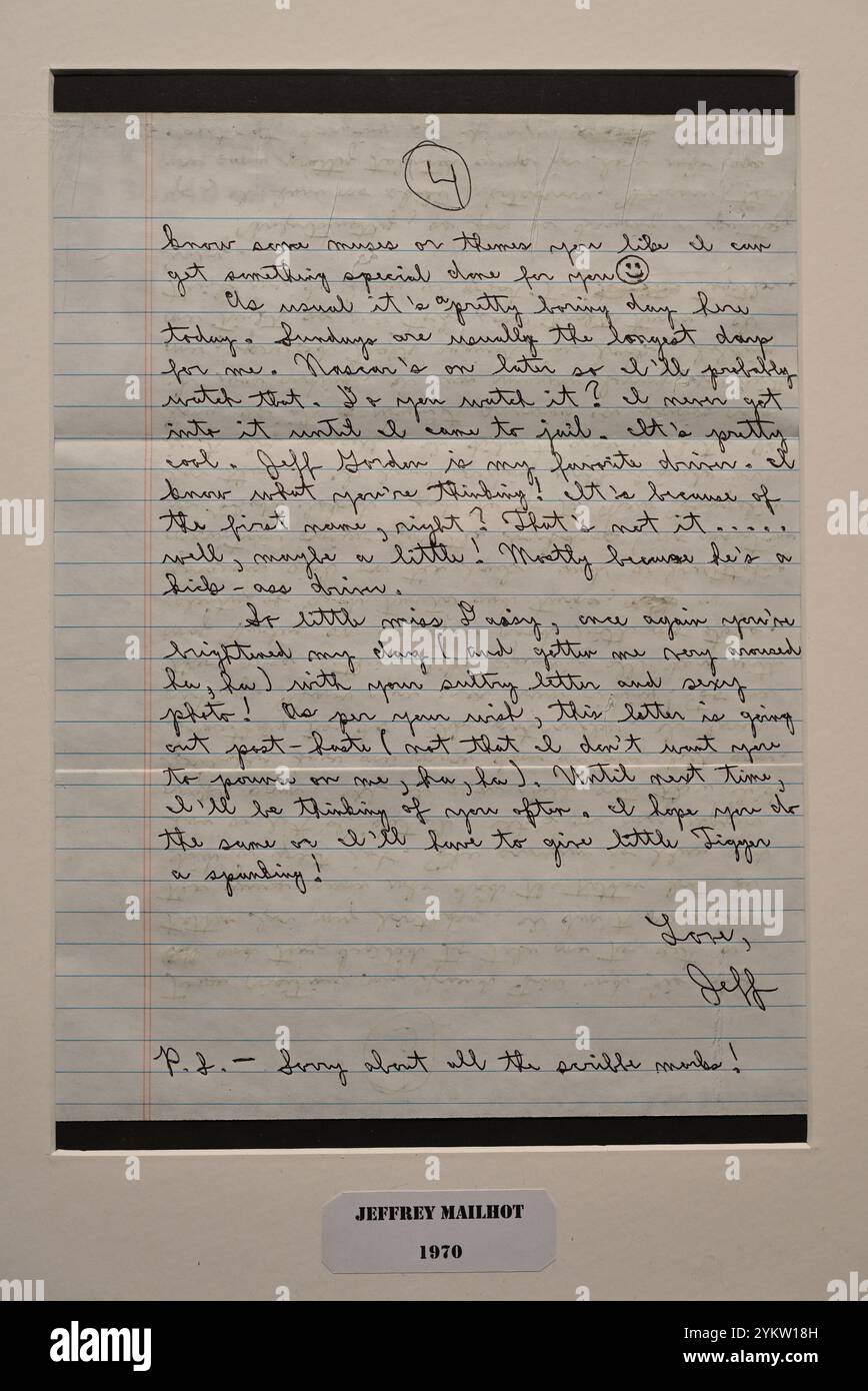 A letter from the serial killer Jeffrey Mailhot aka "The Rhode Island ...