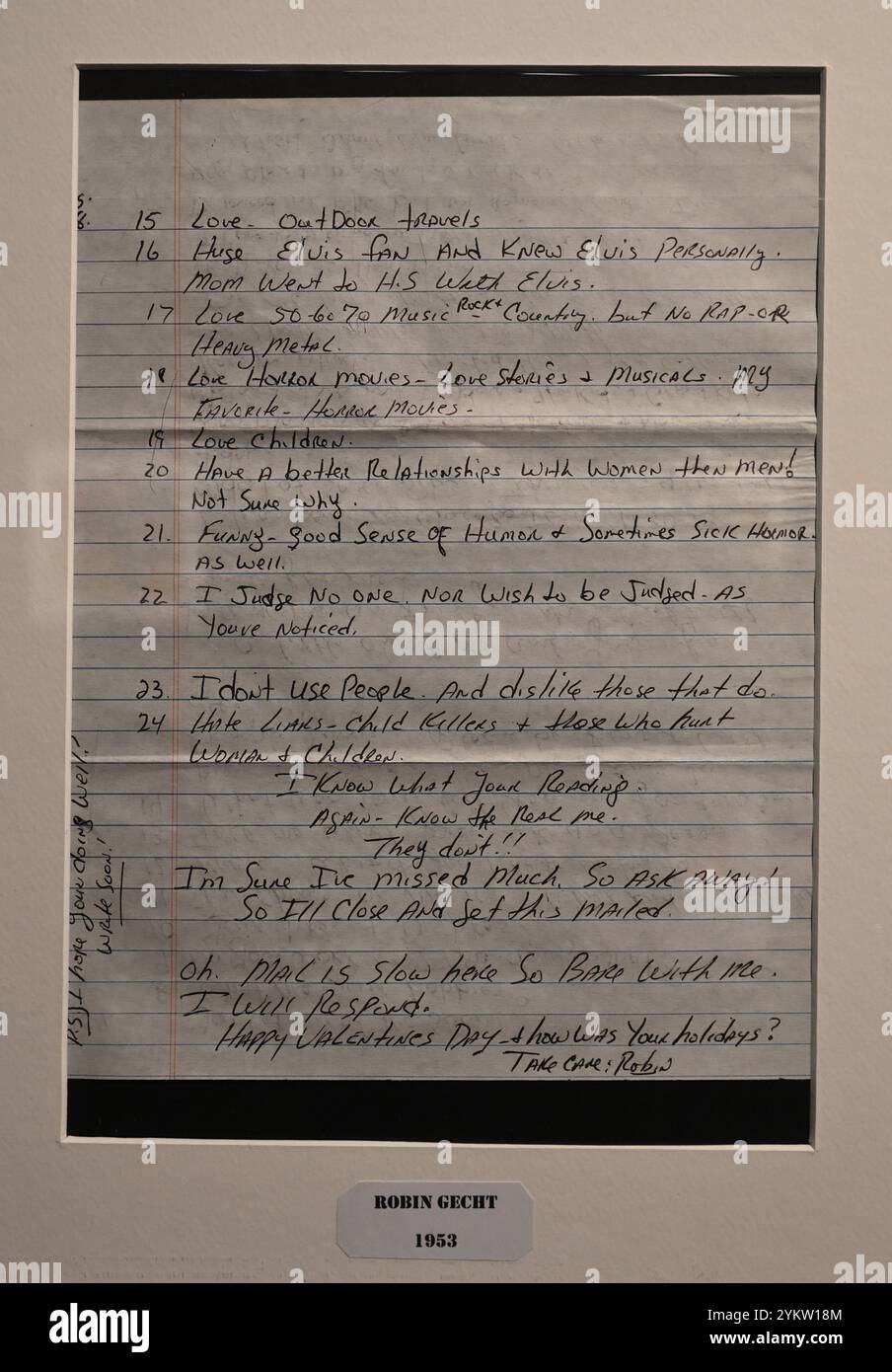 A letter from the serial killer Robin Gecht aka The Chicago Ripper ...