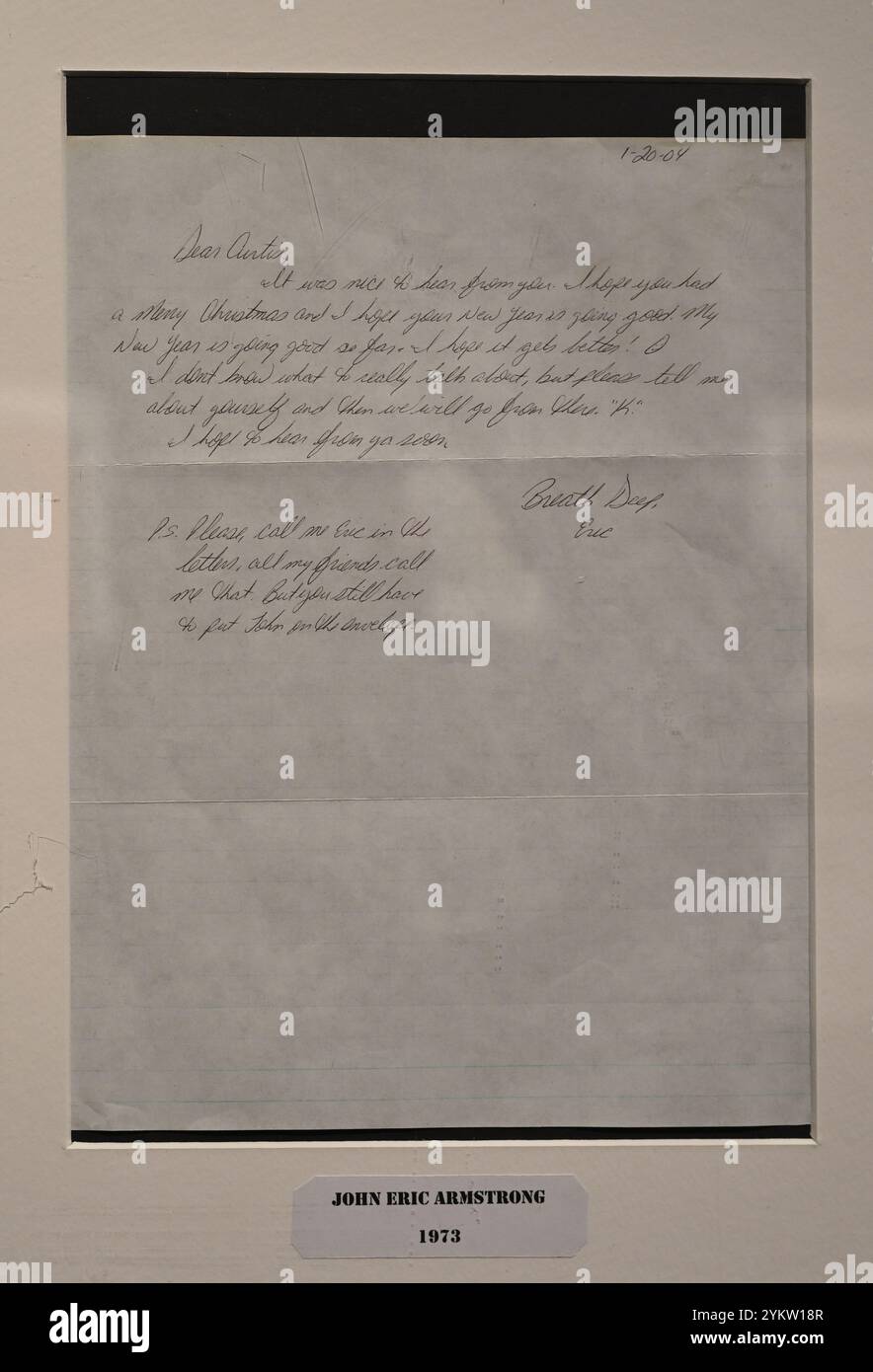 A letter from the serial killer John Eric Armstrong aka "Babydoll Stock ...