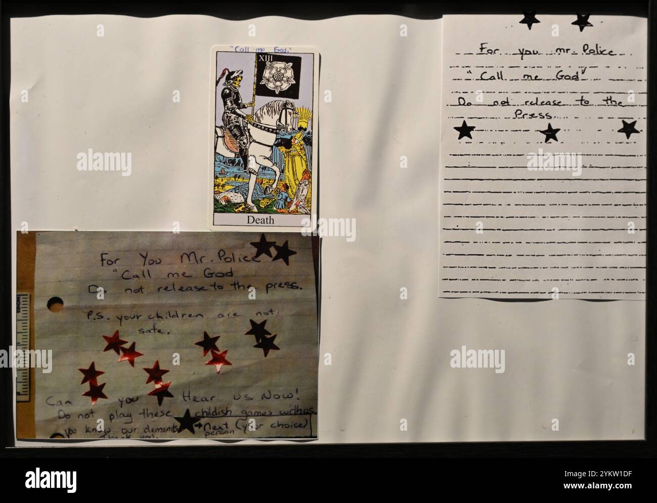 Notes from the Beltway Snipers left at the scenes of their shootings ...
