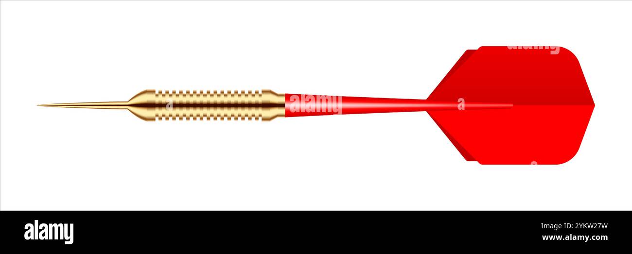 Dart arrow with metal tip and shadow. Dart throwing sport game ...