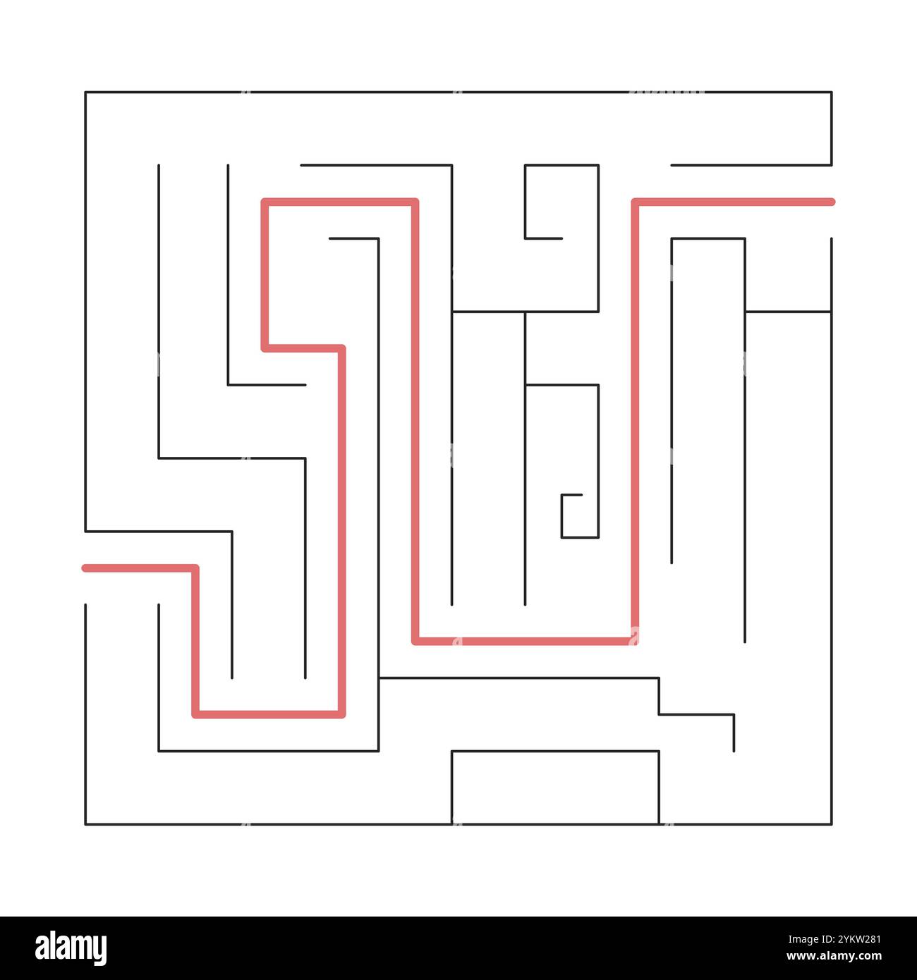 Right way across labyrinth 2D cartoon object Stock Vector Image & Art ...