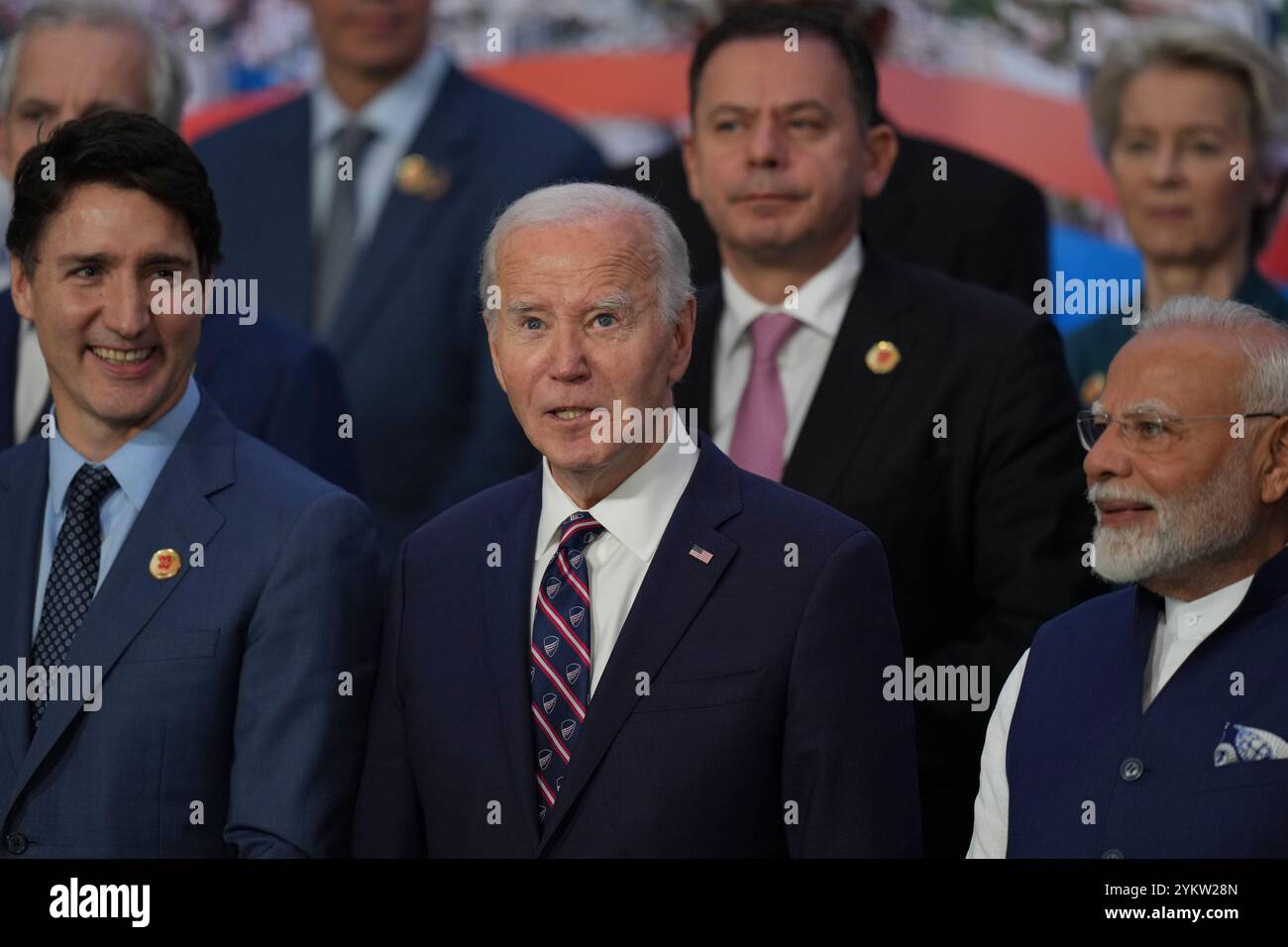 Canada's Prime Minister Justin Trudeau, from left, U.S. President Joe ...