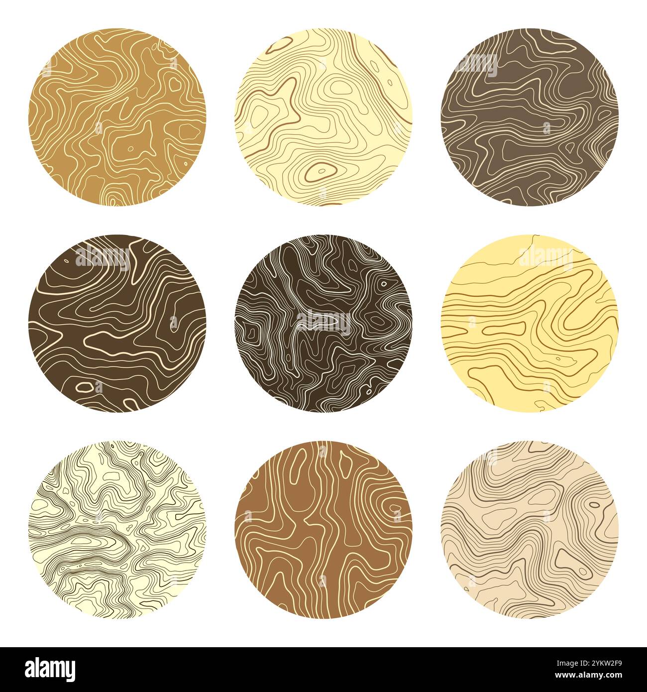 Colorful topographic map with contour lines. Geographic terrain grid ...