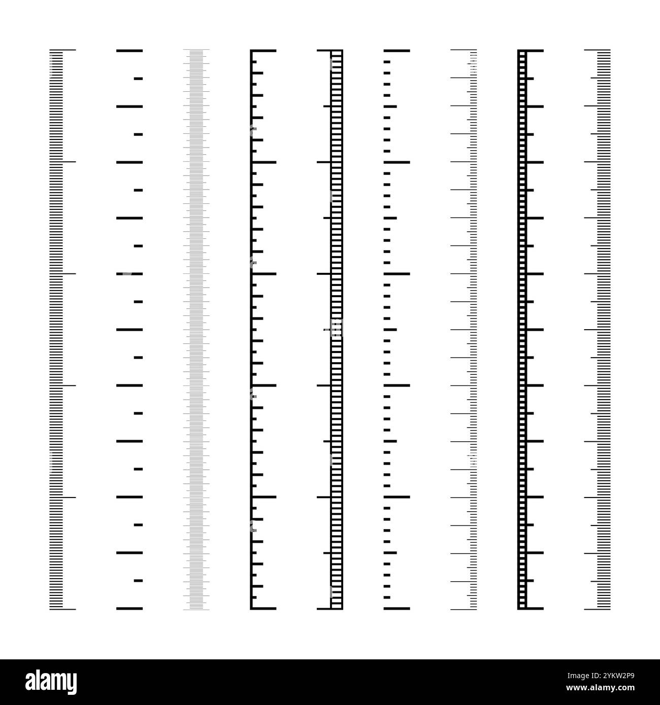 Vertical measurement scales with divisions. Realistic scale for ...