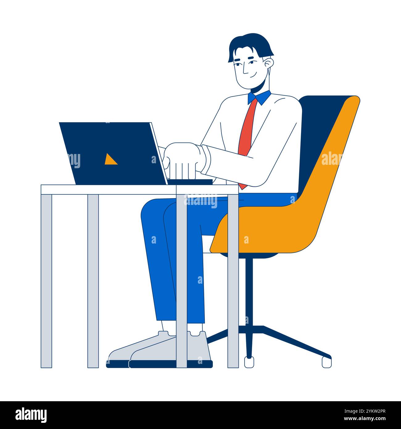 Asian businessman and desk Stock Vector Images - Alamy