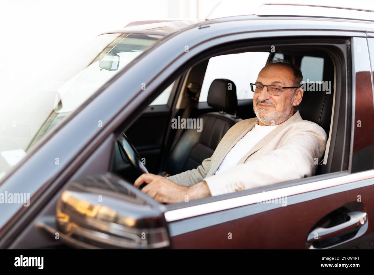 Mature businessman enjoying drive hi-res stock photography and images ...
