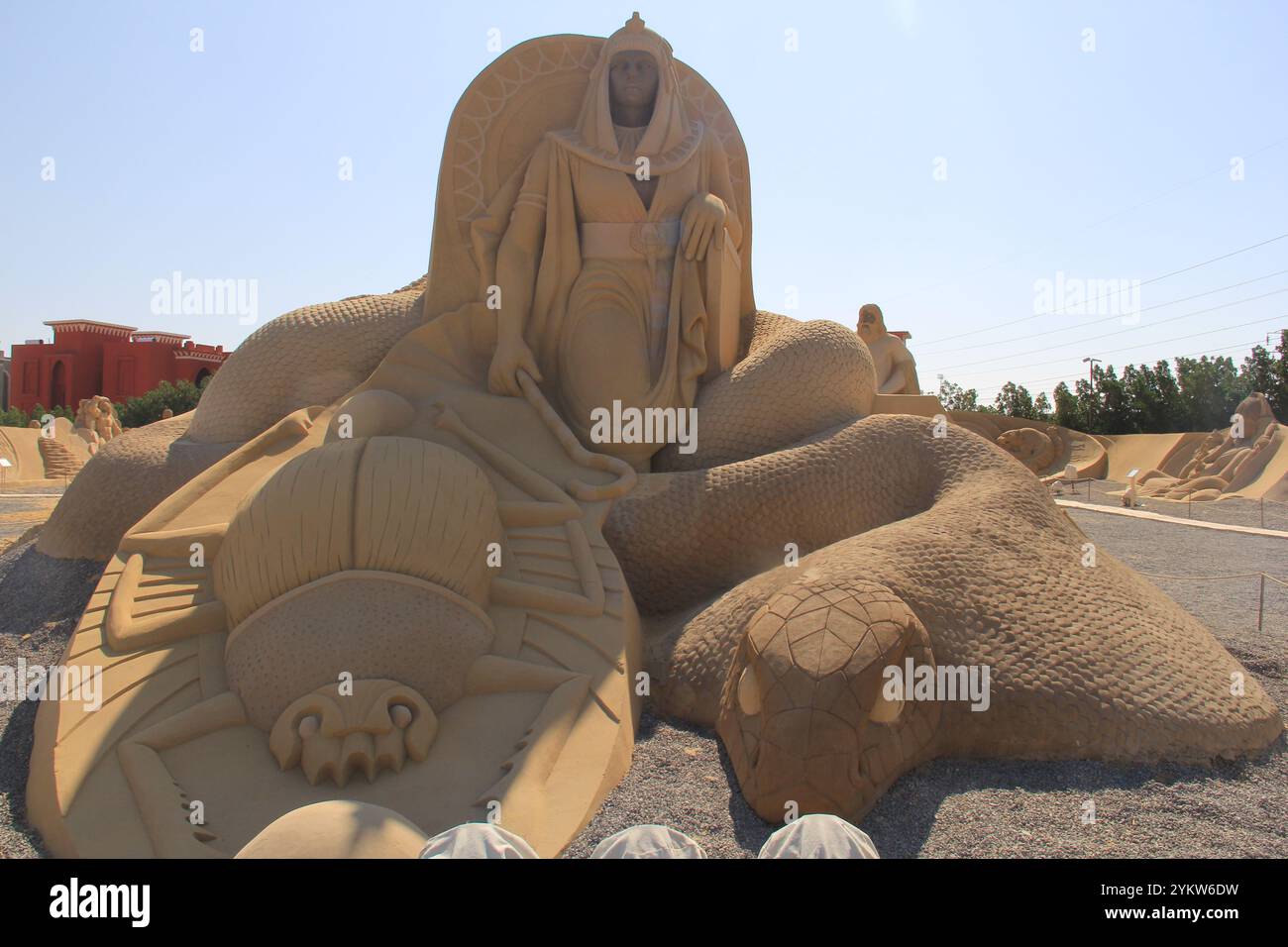 Sculptures made of sand for famous historical and ancient figures Stock ...