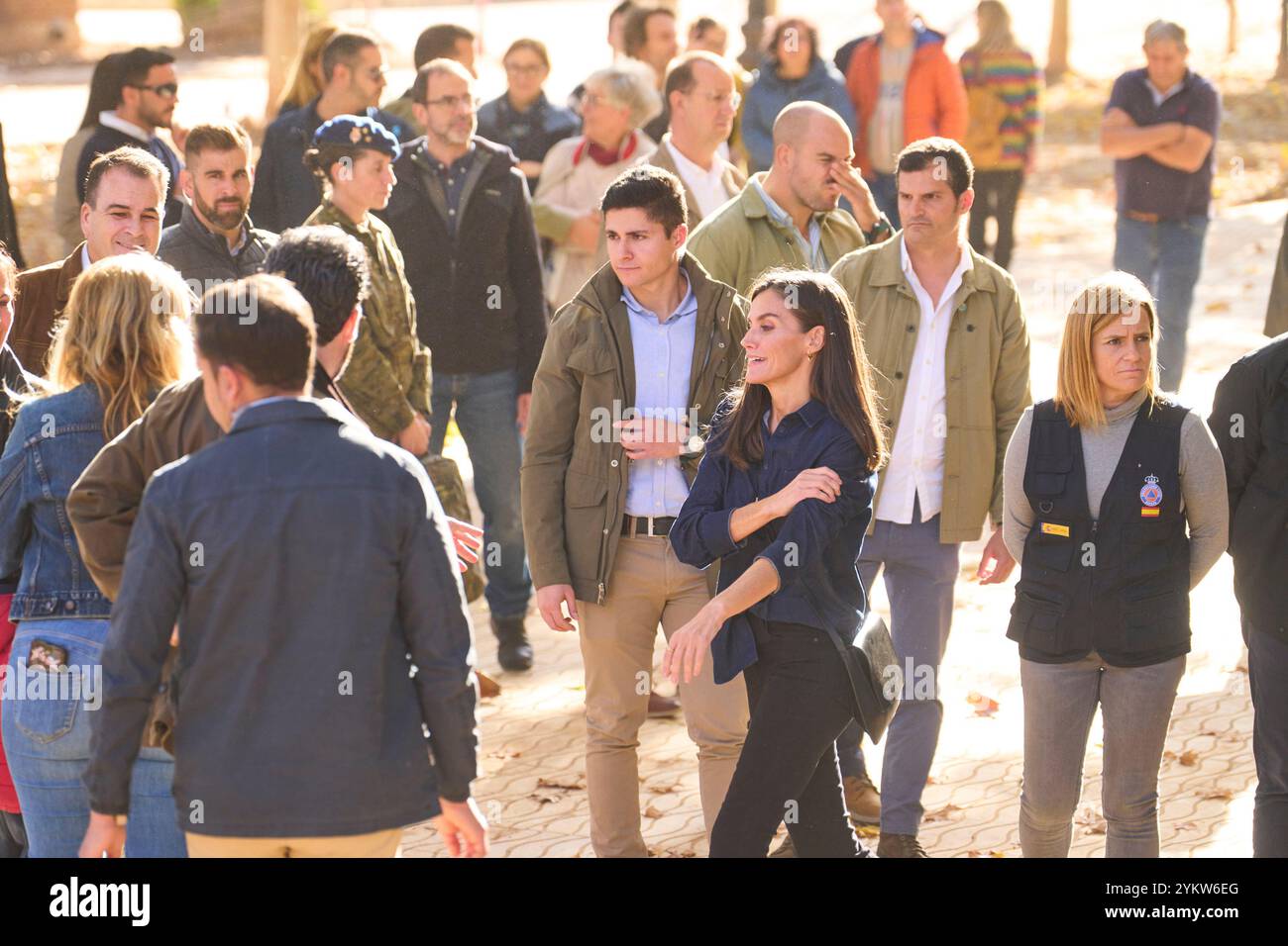 Utiel, Valencia, Spain. 19th Nov, 2024. Queen Letizia of Spain visit ...