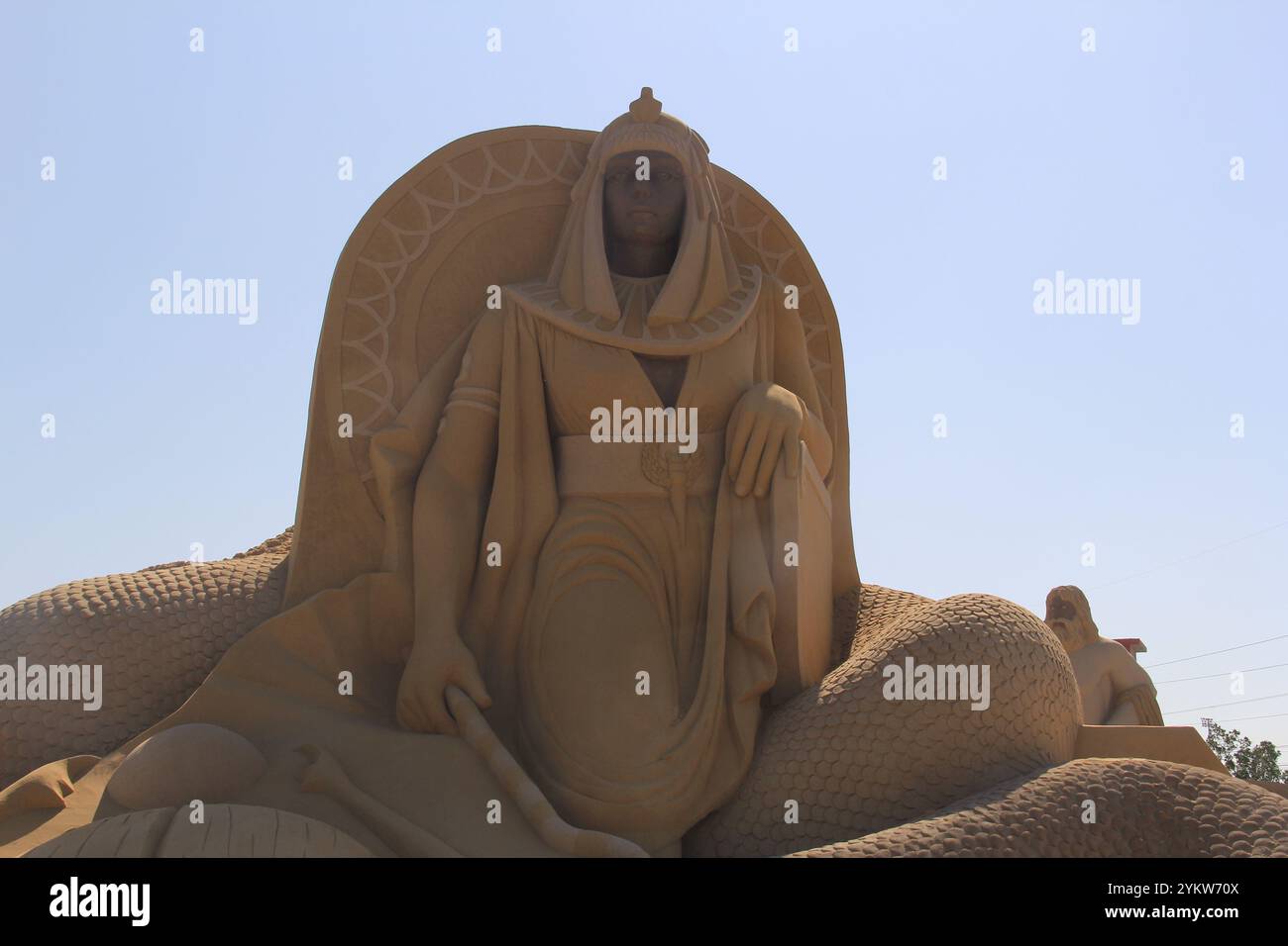 Sculptures made of sand for famous historical and ancient figures Stock ...