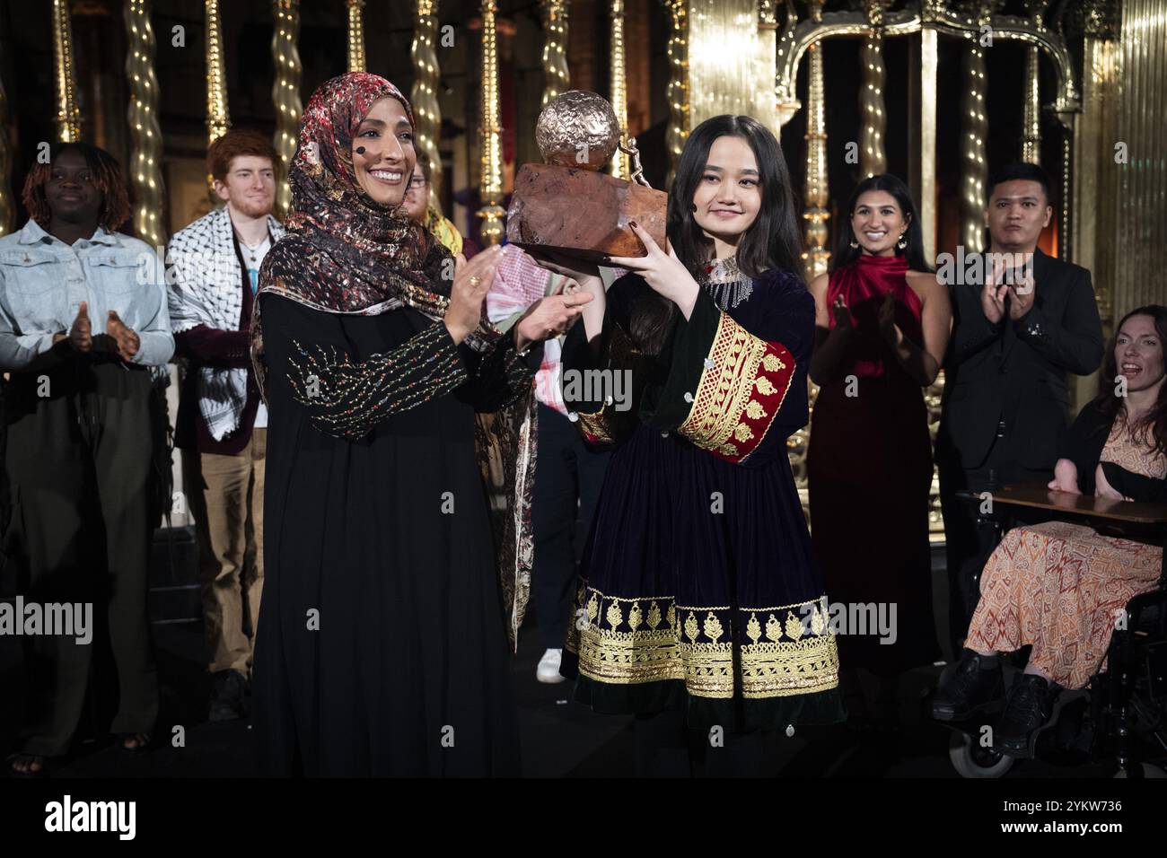 AMSTERDAM - Afghanistan's 17-year-old activist Nila Ibrahimi during the presentation of the ...