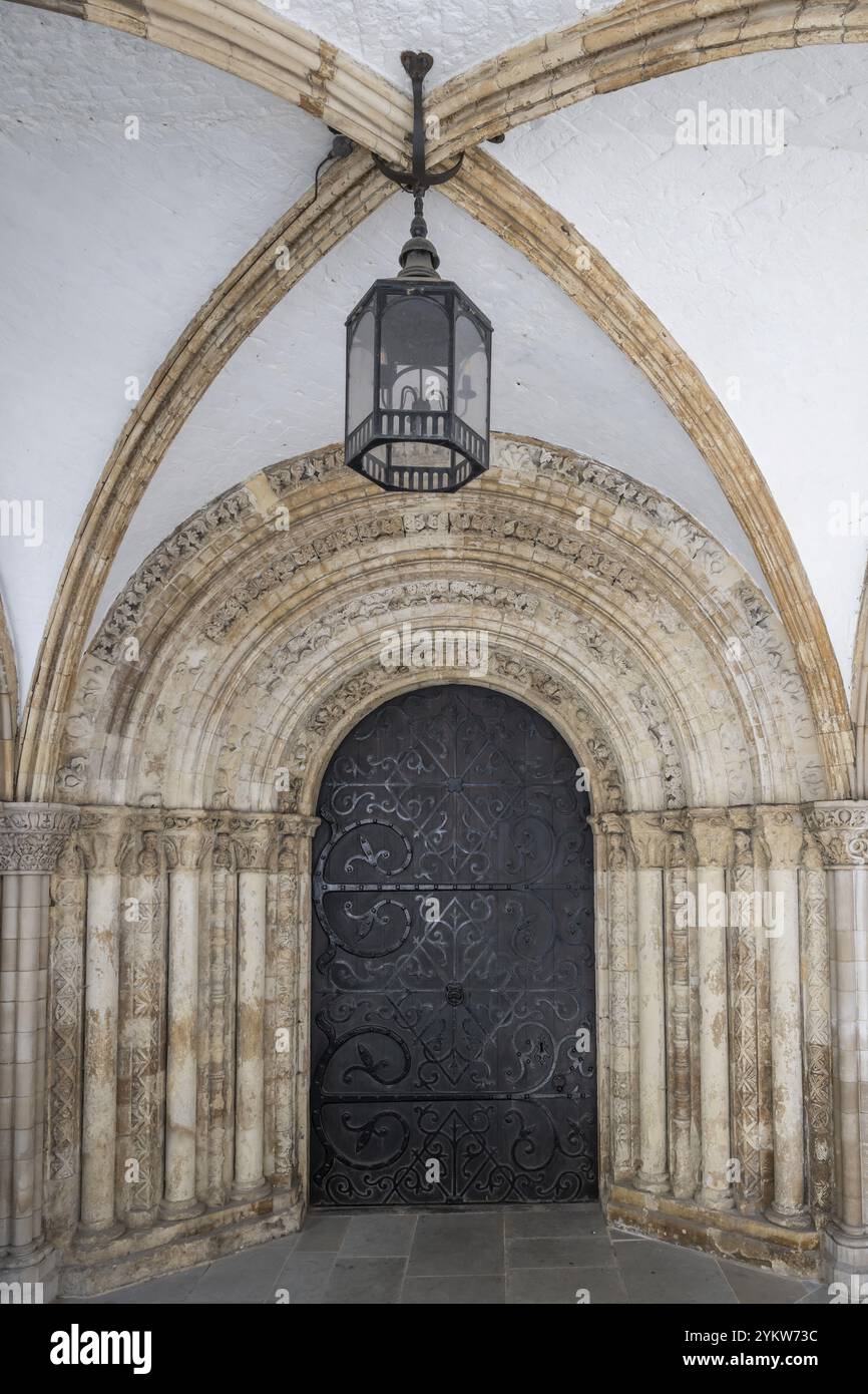 Ribbed vault and entrance decorated with magnificent stone carvings to ...