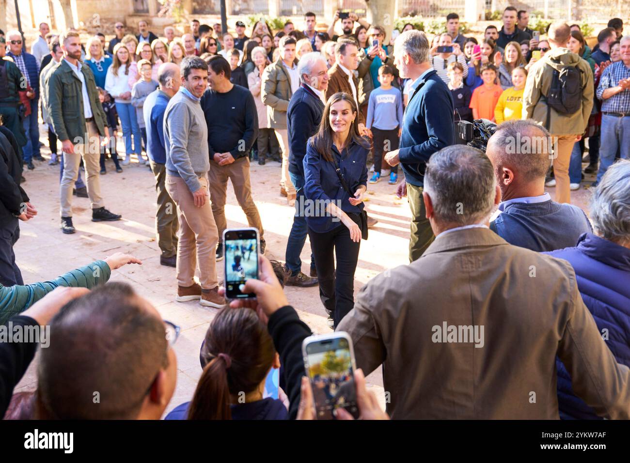 Utiel, Valencia, Spain. 19th Nov, 2024. King Felipe VI of Spain, Queen ...