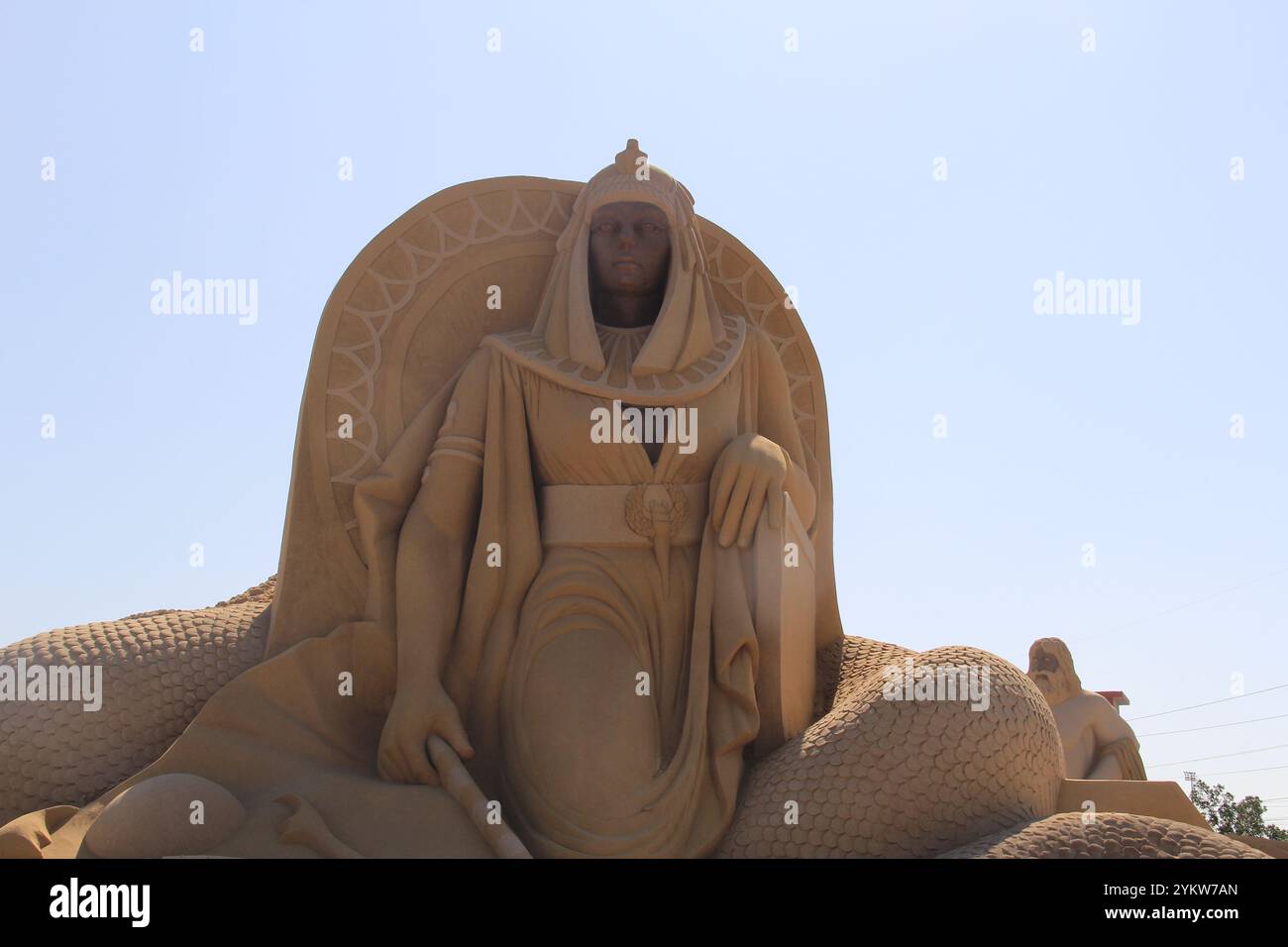Sculptures made of sand for famous historical and ancient figures Stock ...