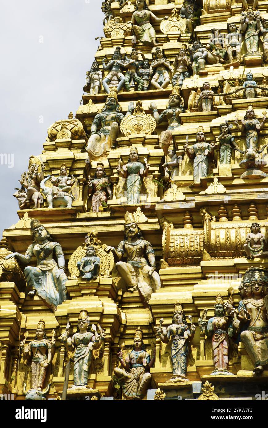 Close-up of the Hindu Sri Muthumariamman Temple, Matale, Central ...