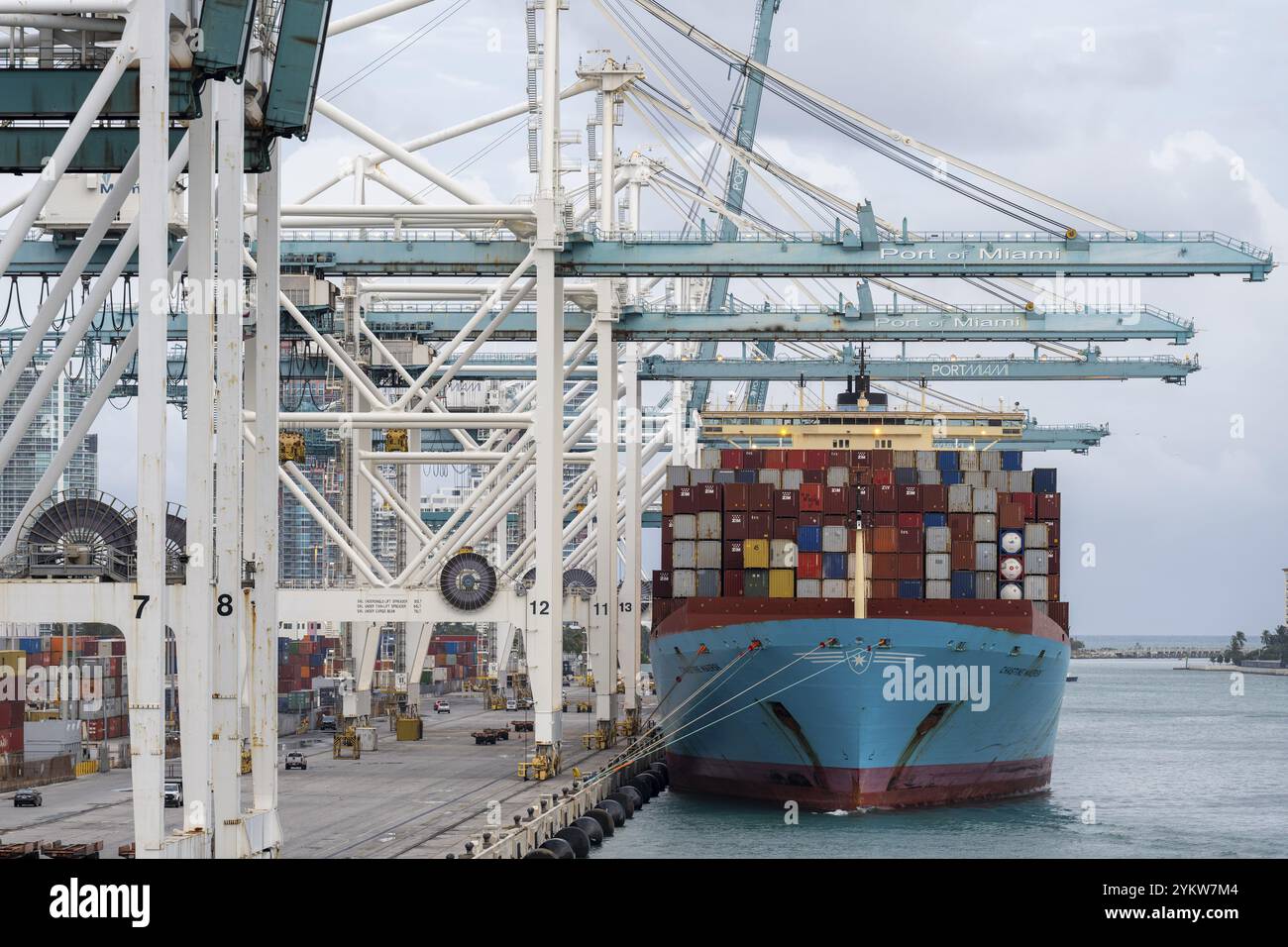 Container terminal Miami Florida USA Stock Photo - Alamy