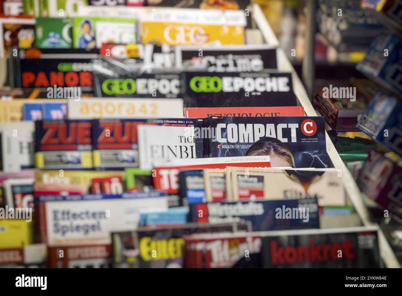 Compact, far-right German political magazine. Point of sale in a kiosk ...